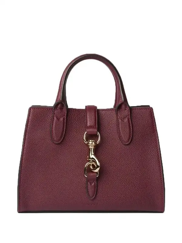Gucci Small Tote Bag With Hook Closure - 6207 Rosso Ancora